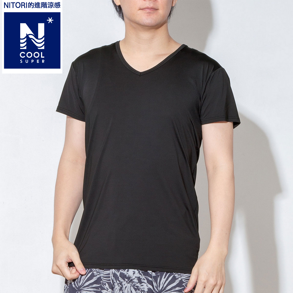 進階涼感 男士V領T恤 N COOL SP BK 2L｜NITORI 宜得利家居線上購物網